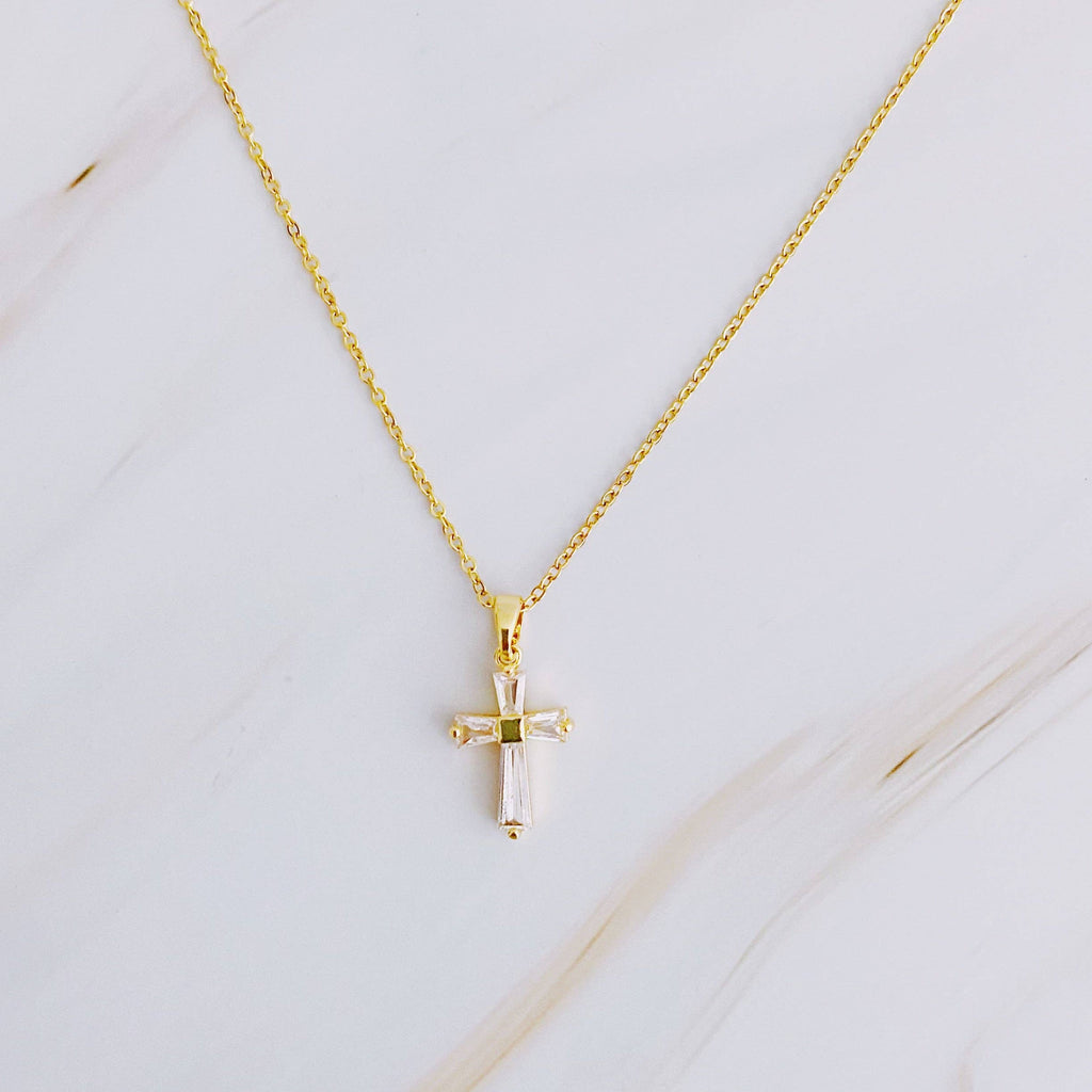 My Dear Crystal Cross Necklace – Laughton & CO