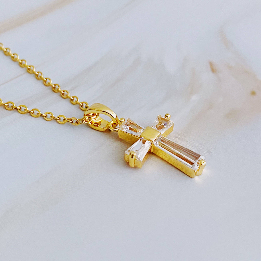 My Dear Crystal Cross Necklace – Laughton & CO